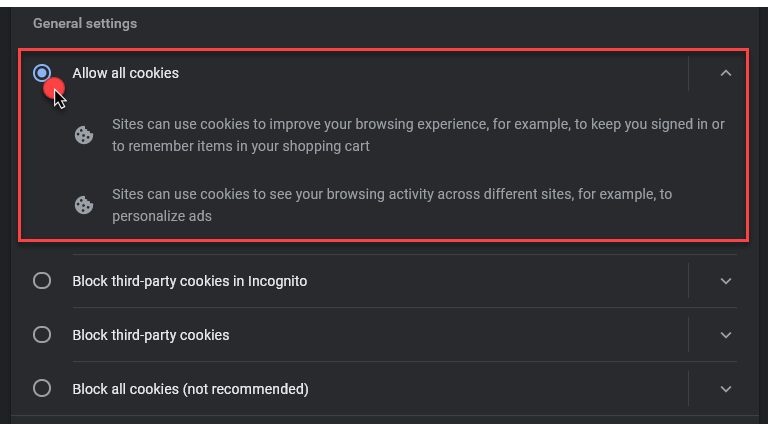 How-To: Enable Third-Party Cookies – Grubhub Command Center