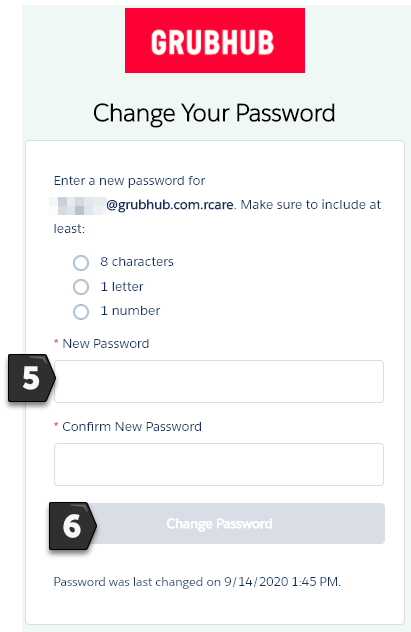 Salesforce Community: Reset Password – Grubhub Command Center